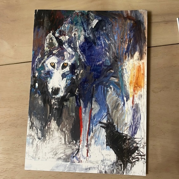 Art | Wolf With Raven Artist Print On Blank Card | Poshmark